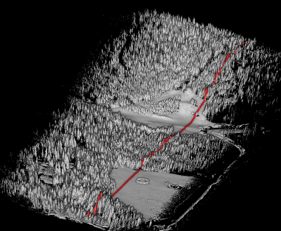 Does Geo-MMS UAV LiDAR Work in Snow Covered Areas?